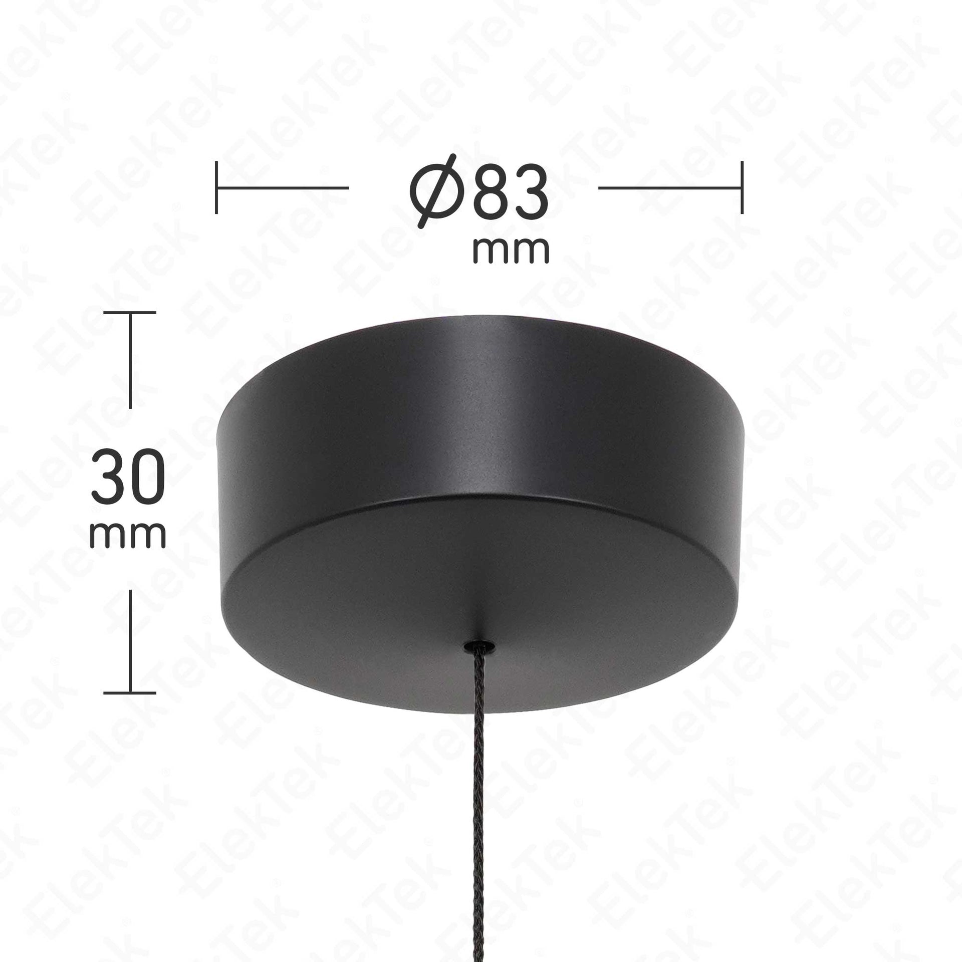 ElekTek Premium Matt Black Bathroom Light Pull Cord Switch Kit with Pu ...