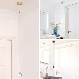 ElekTek Premium Satin Black Bathroom Light Pull Cord Switch Kit with P ...