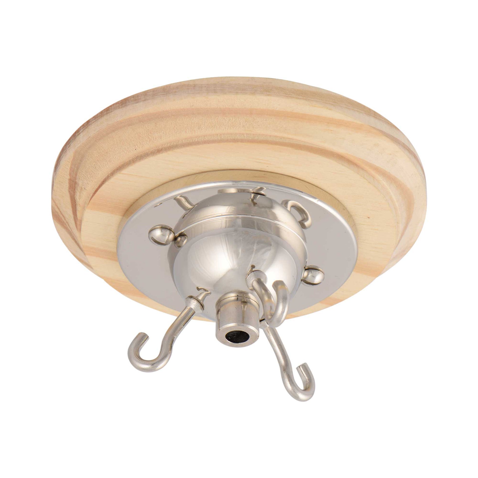 ElekTek 3 Hook Ceiling Rose Kit With Matching Screws Cord Grip and Pin ...