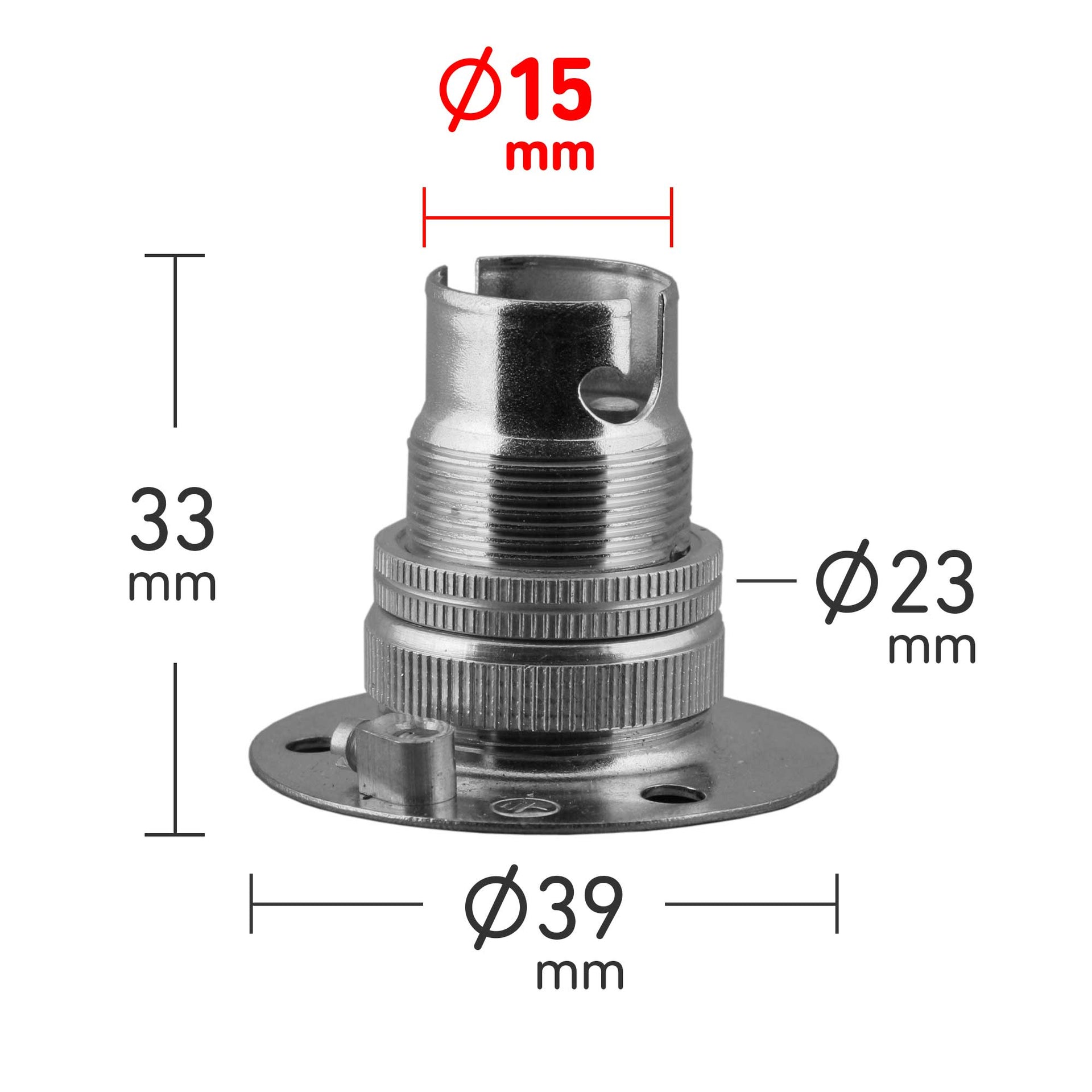 ElekTek Lamp Holder Fixed Batten Miniature Small Bayonet Cap SBC B15 W ...