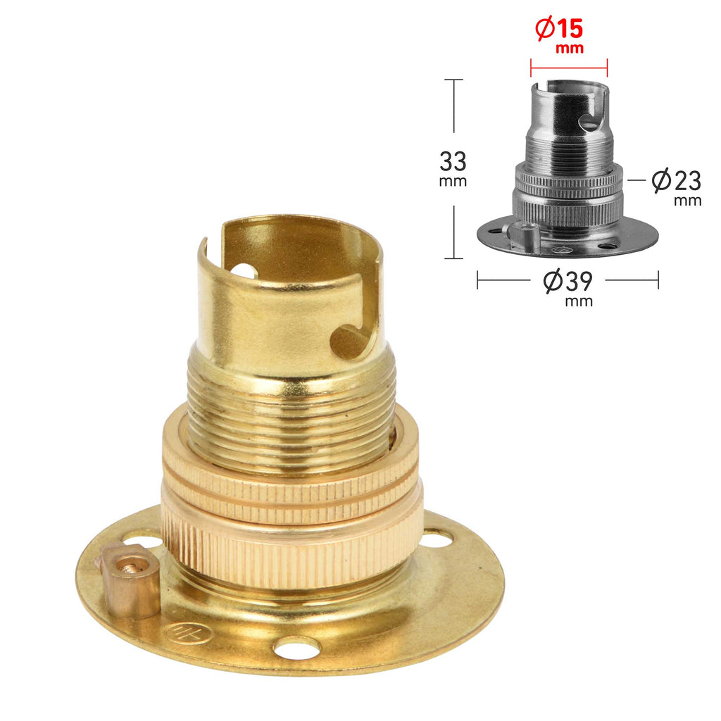 ElekTek Lamp Holder Fixed Batten Miniature Small Bayonet Cap SBC B15 W ...